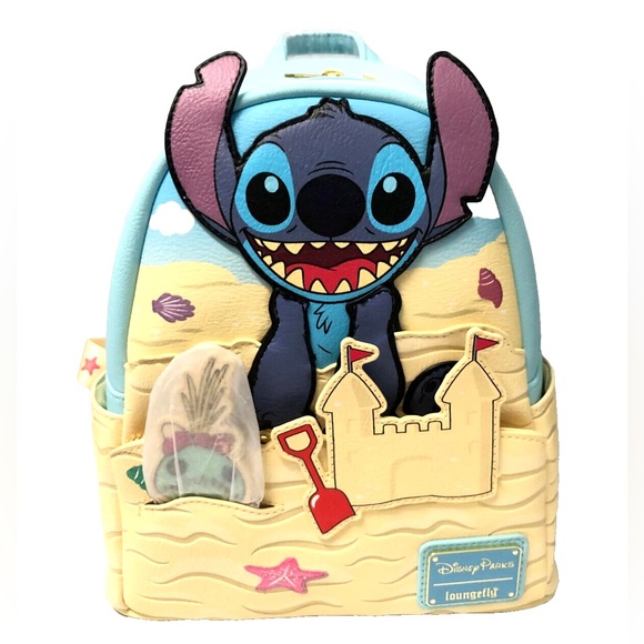 Loungefly | Bags | Disney Loungefly Summer Stitch Beach Sandcastle Mini ...